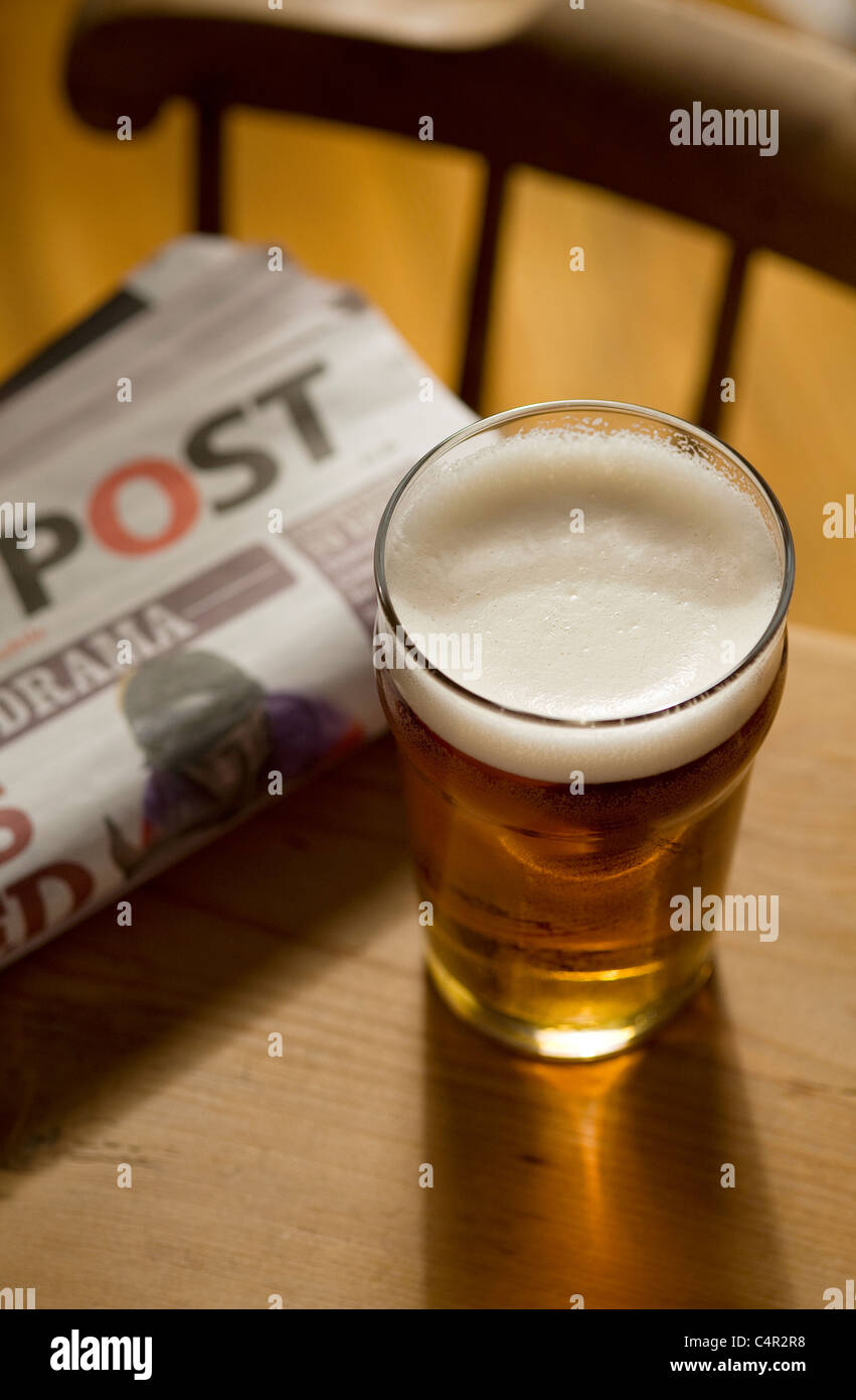Beer pints on pub hi-res stock photography and images - Alamy