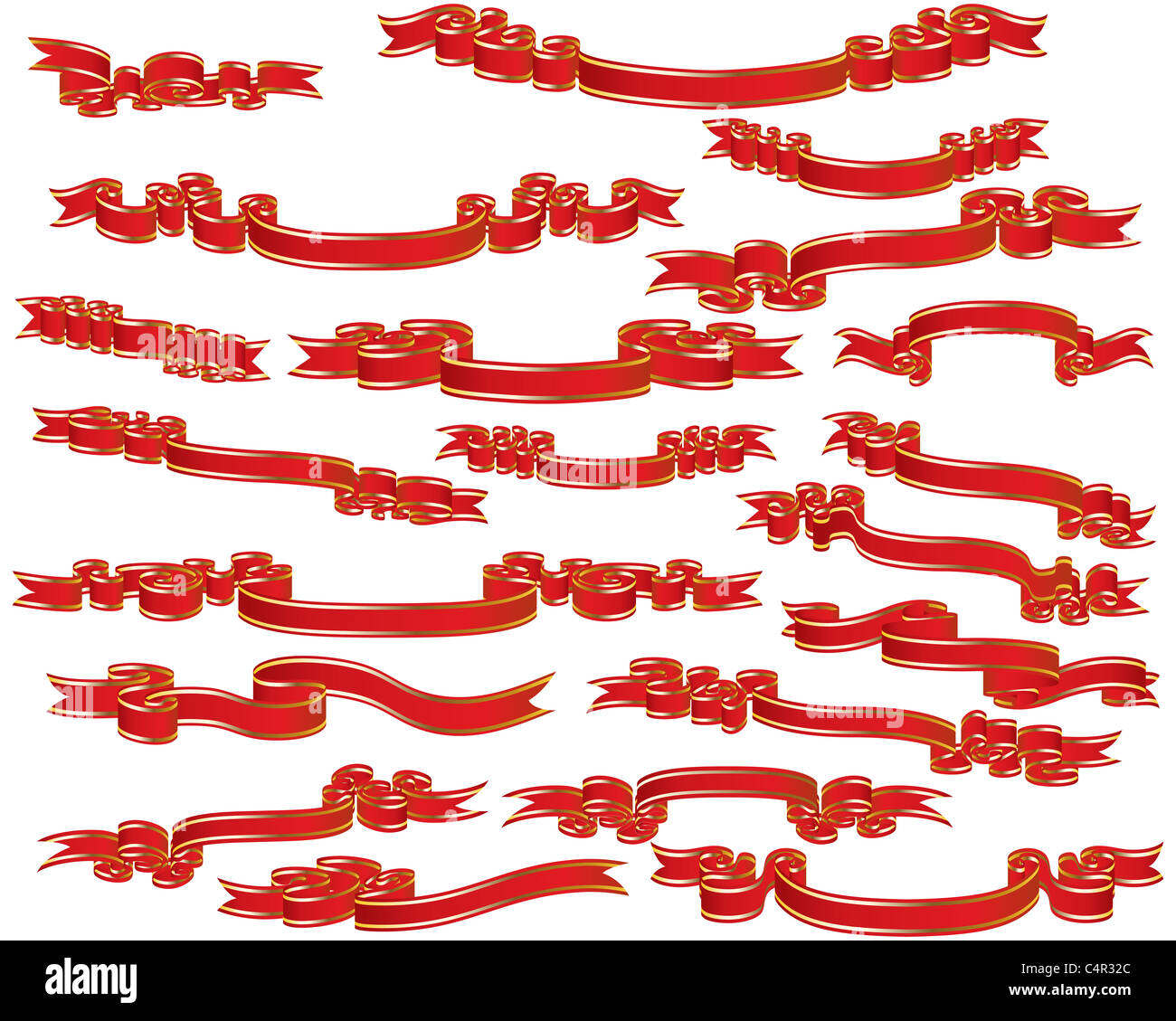 Set of different vector ribbons for design use Stock Photo - Alamy
