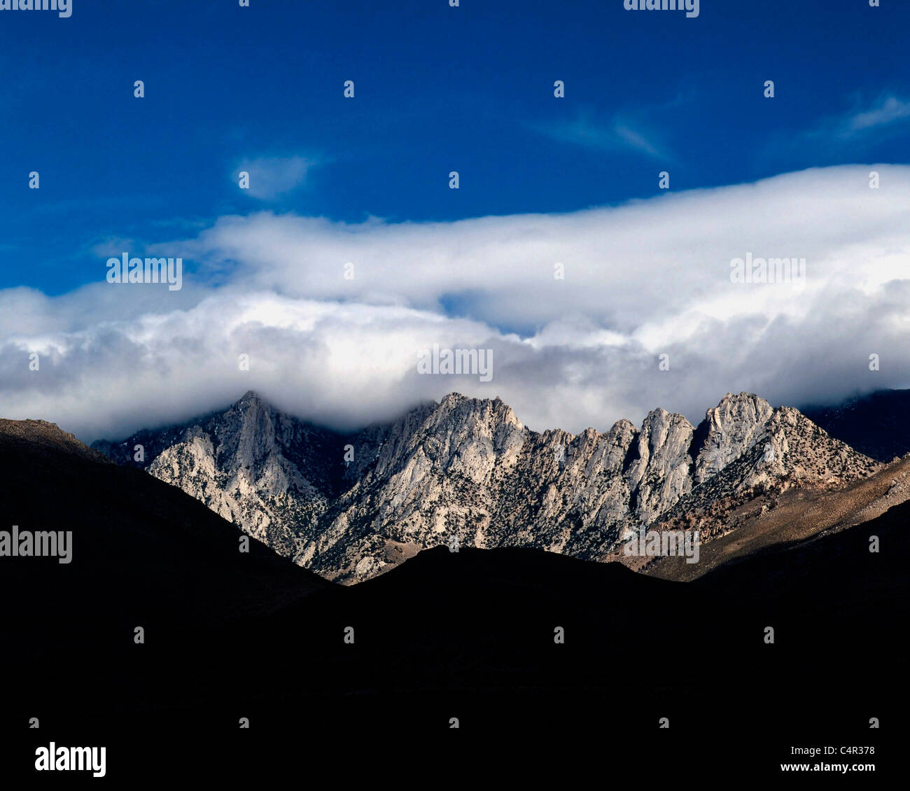 Approaching storm over Sawtooth Peak in the far southern Sierra Nevada ...
