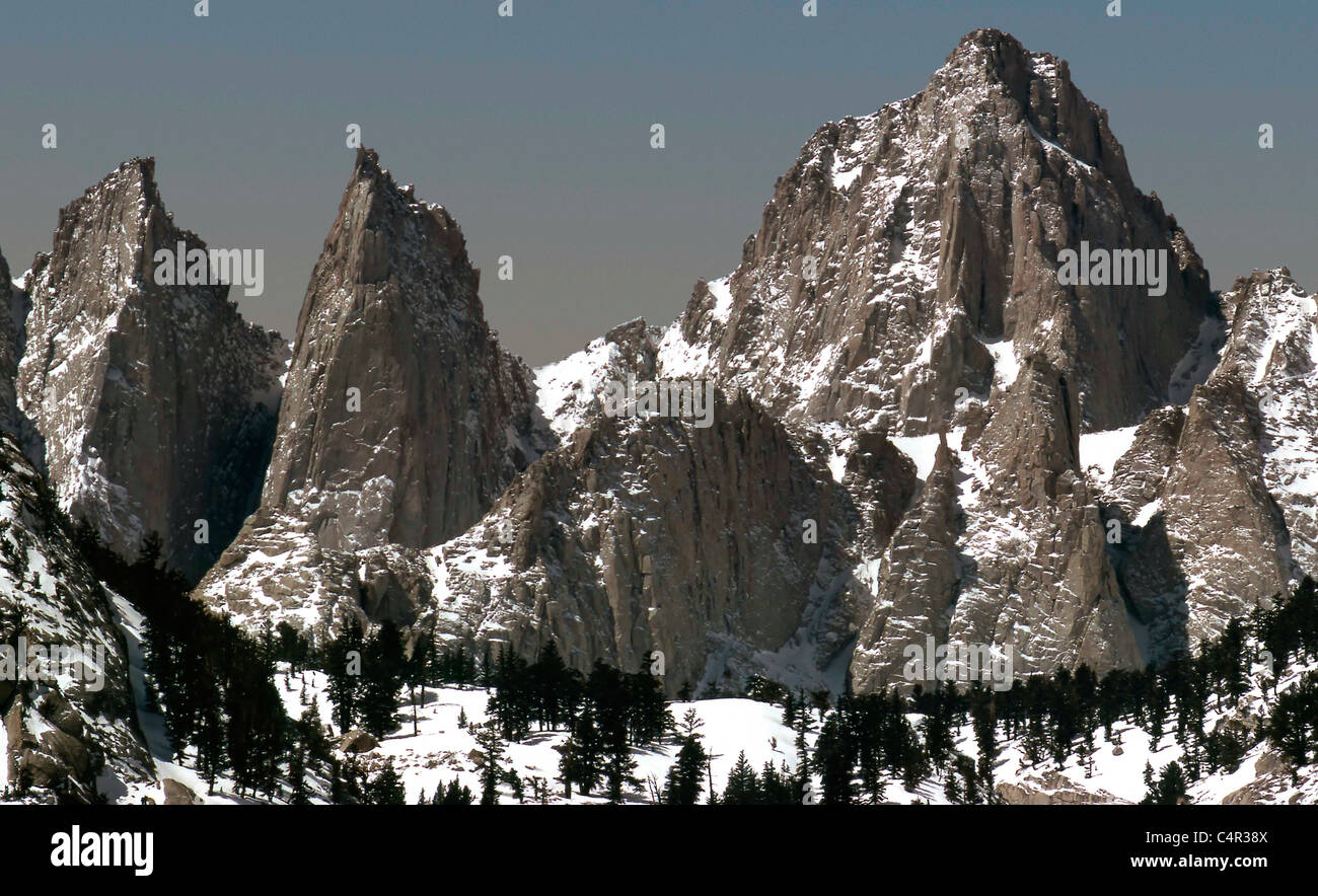 Mount Whitney and Day Needle and Keeler Needle, California, USA Stock ...