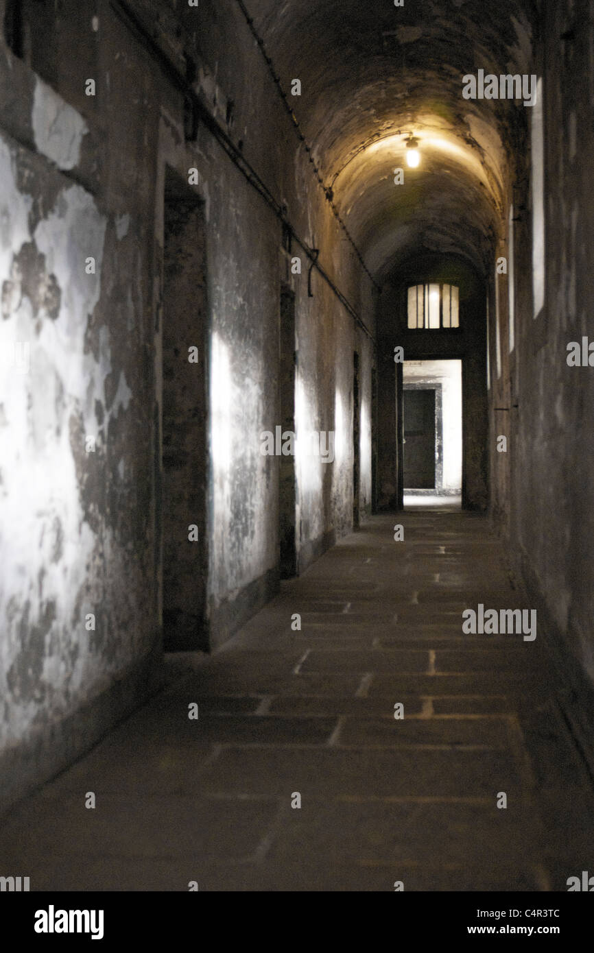 Prison hallway, Kilmainham Gaol, Dublin, County Dublin, Ireland Stock ...