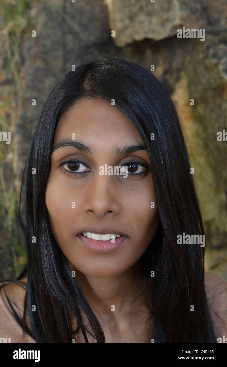 Attractive young Indian lady Stock Photo - Alamy