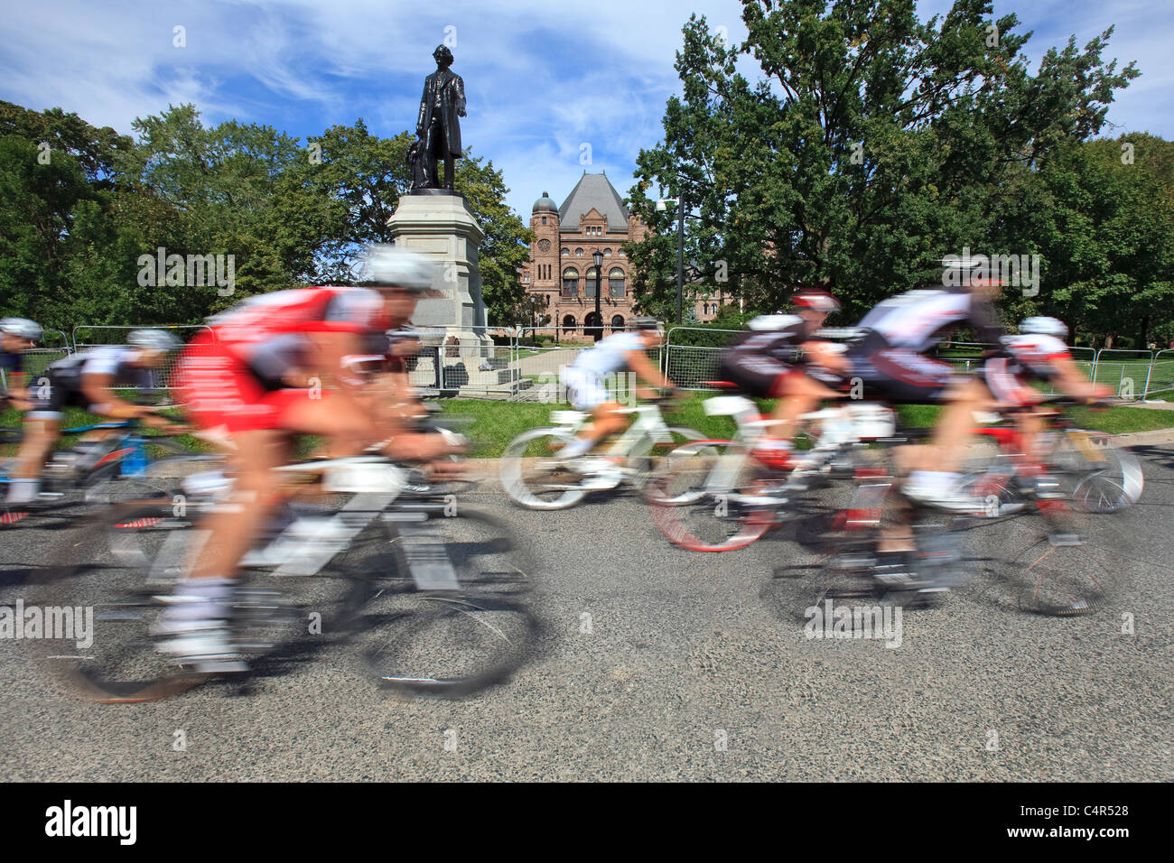 Bike race around Queen's Park Circle, Toronto, ON, Canada Stock Photo ...