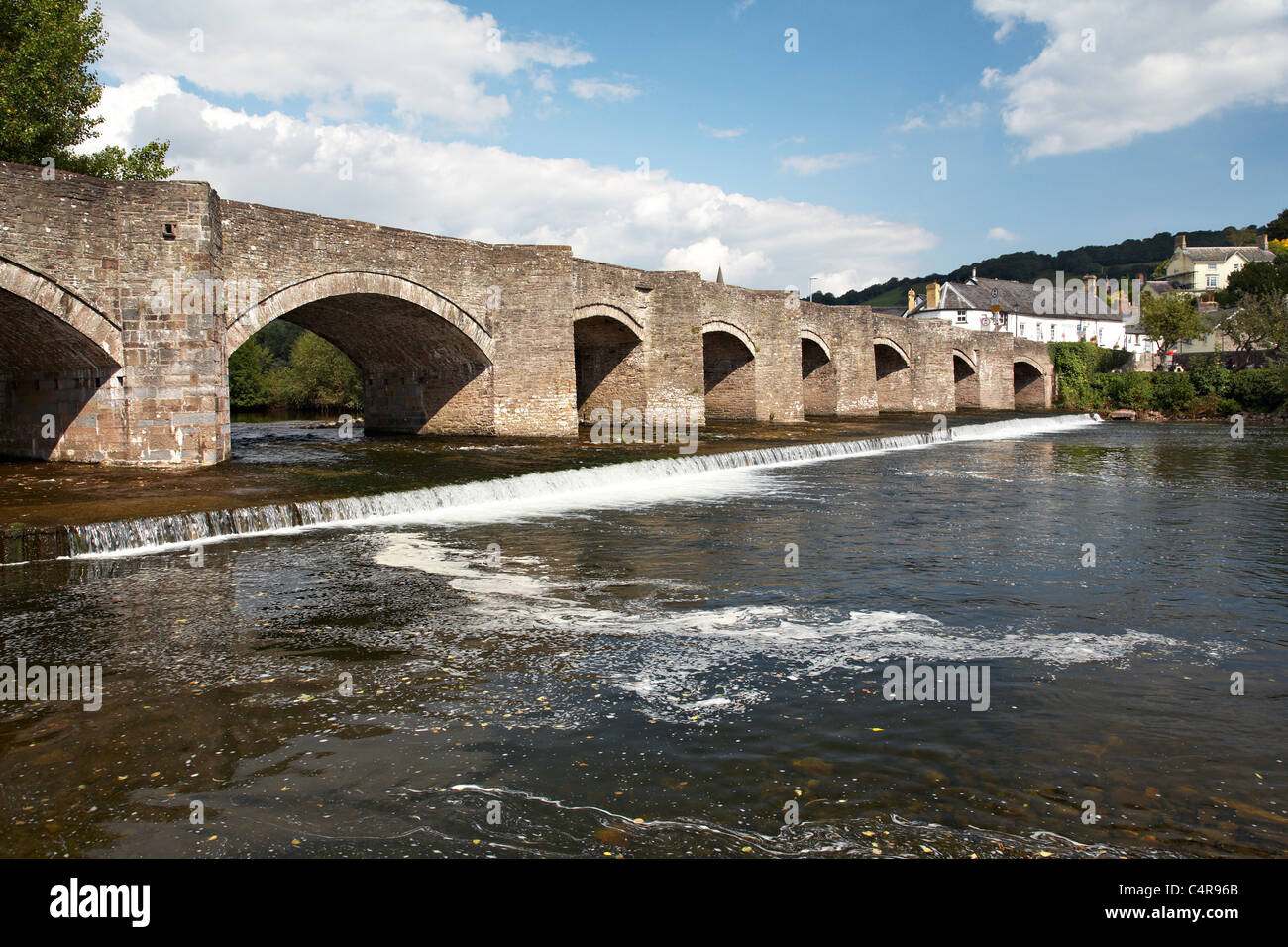 Crickhowell Bridge, River Usk, Brecon Beacons National Park, Wales ...