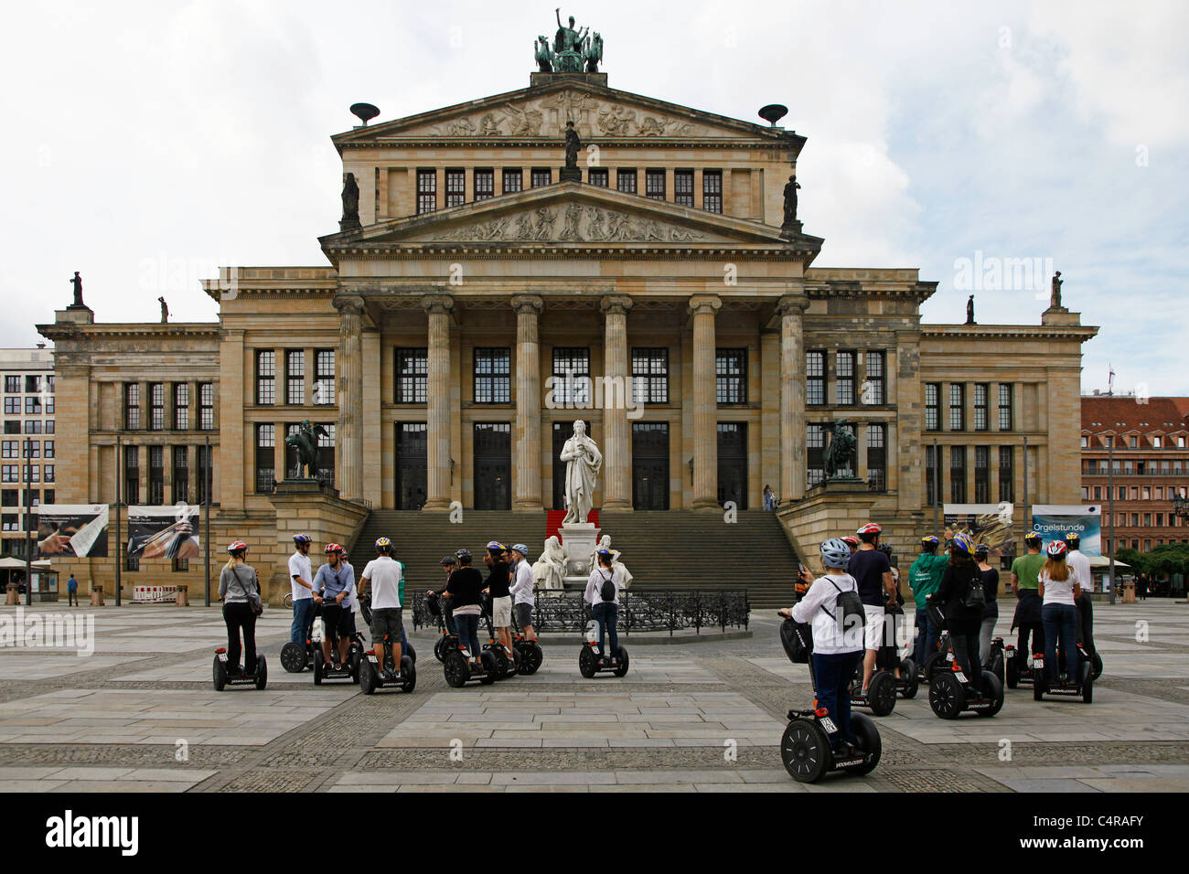 A group of tourists on a Segway two-wheeled, self-balancing personal ...