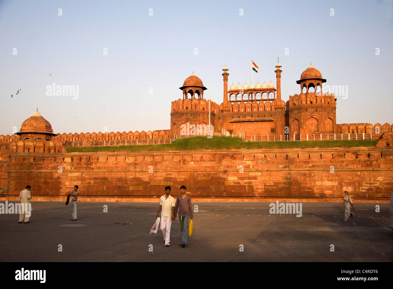 Red Fort at sunset, Delhi, India Stock Photo - Alamy