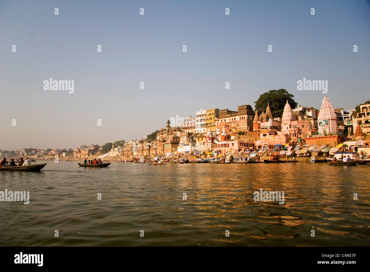 Waterfront along the Ganges River, Varanasi, India Stock Photo - Alamy