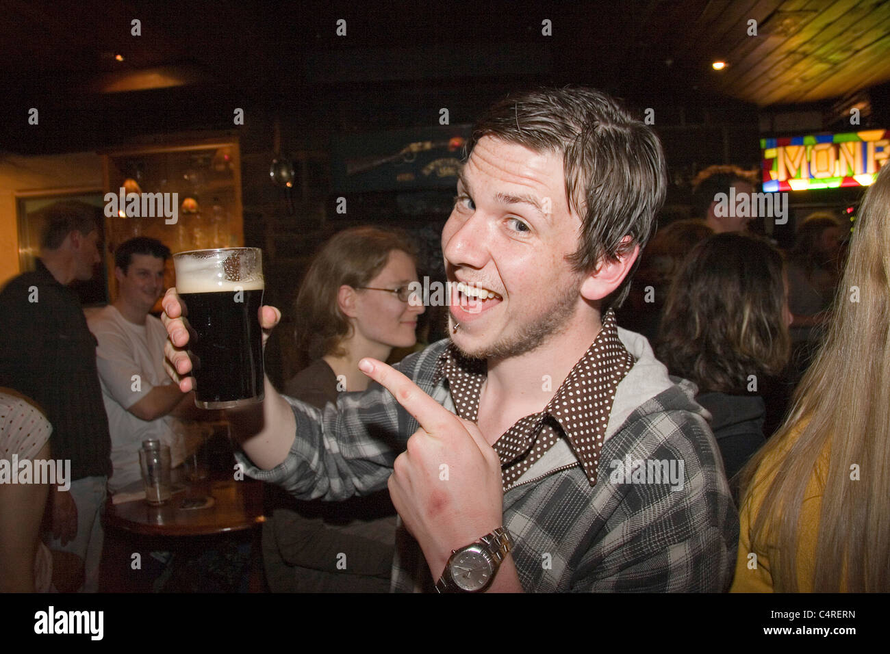 Socializing in a traditional Irish pub, Galway, County Galway, Ireland ...