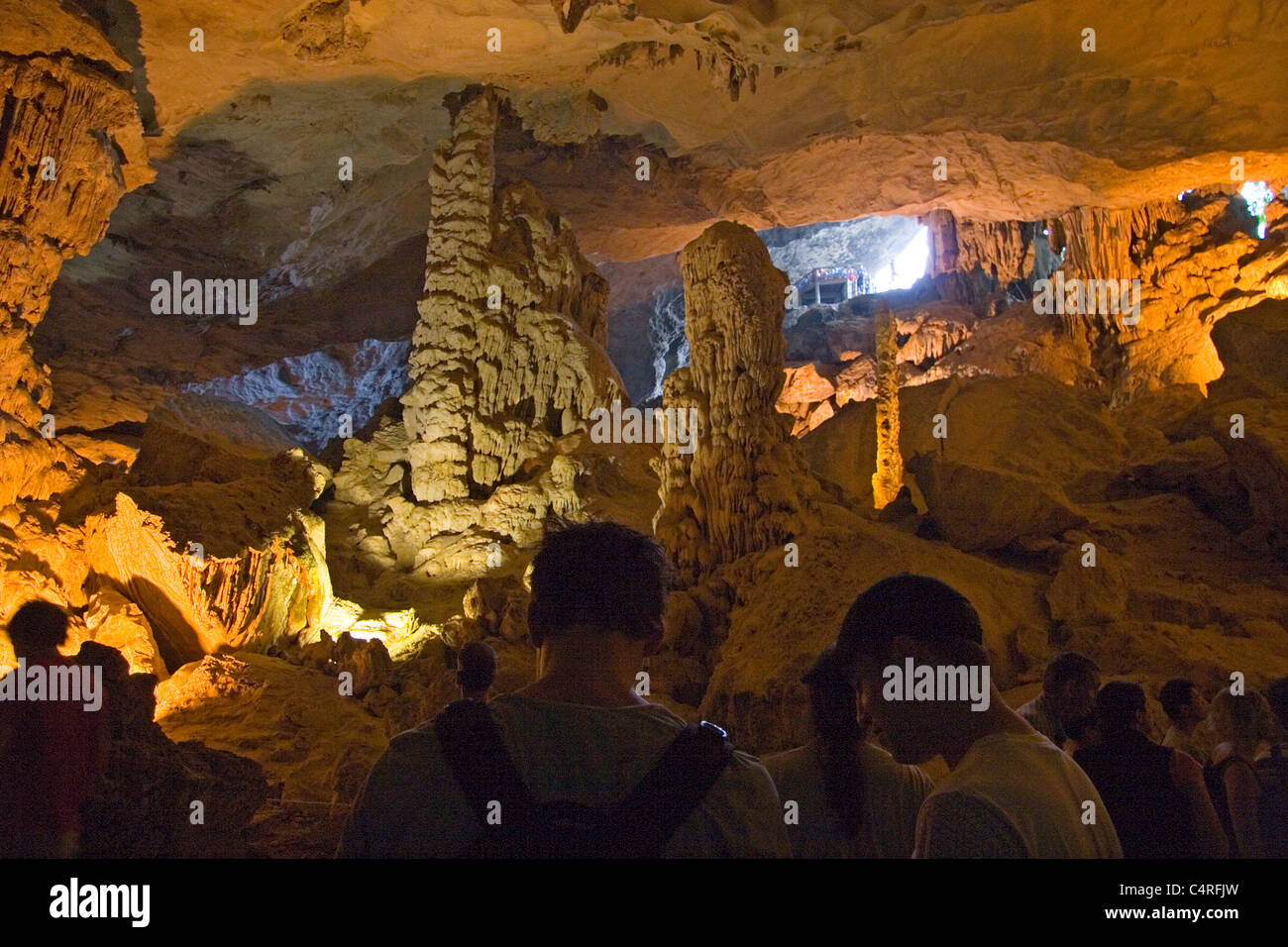 Exploring the limestone caves of Ha Long Bay, Vietnam Stock Photo - Alamy