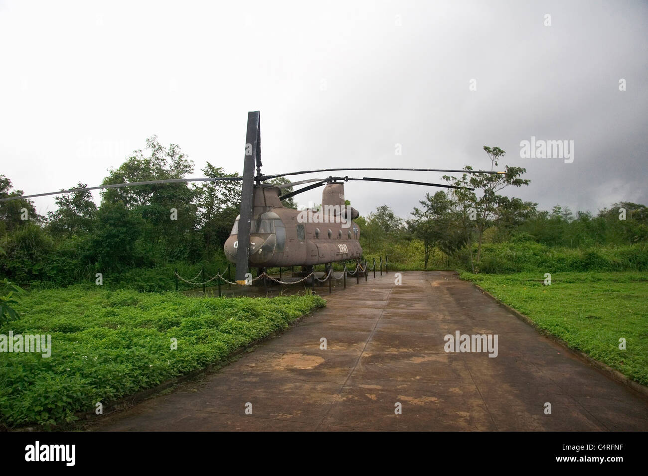 American helicopter war relic left at Khe Sanh Combat Base, Hue ...