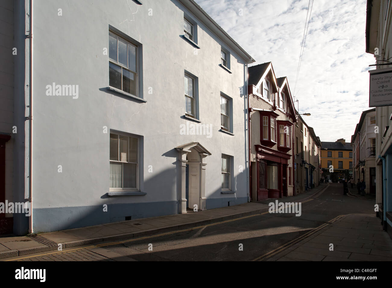 Georgian Building, Brecon, Brecon Beacons National Park, Wales Stock ...