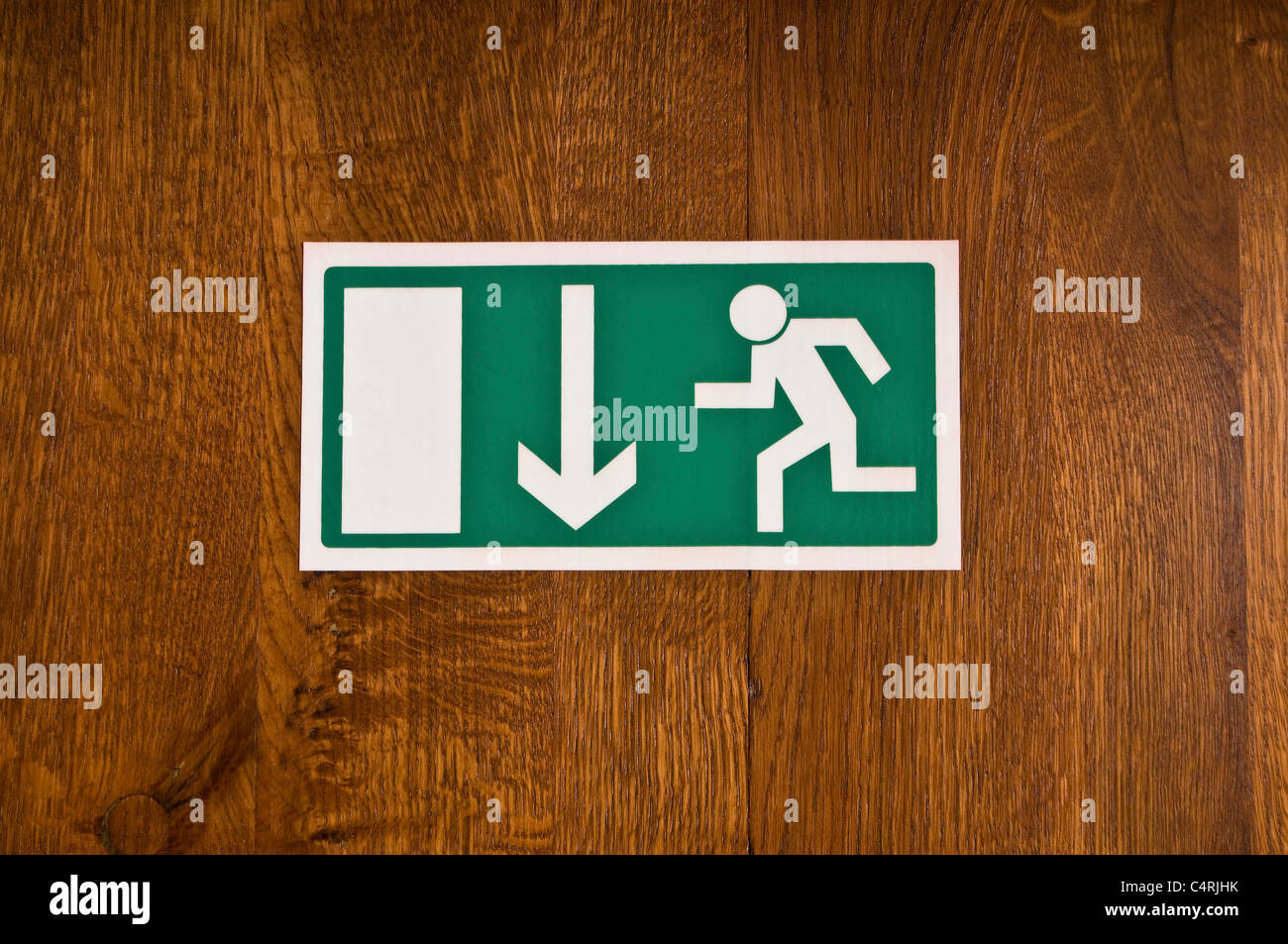 emergency exit sign Stock Photo - Alamy