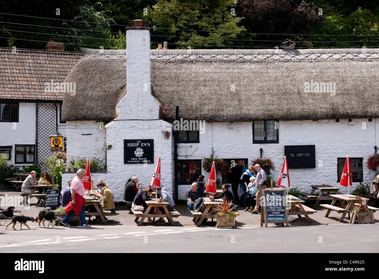The Ship Inn, Porlock Weir Somerset England UK Stock Photo - Alamy