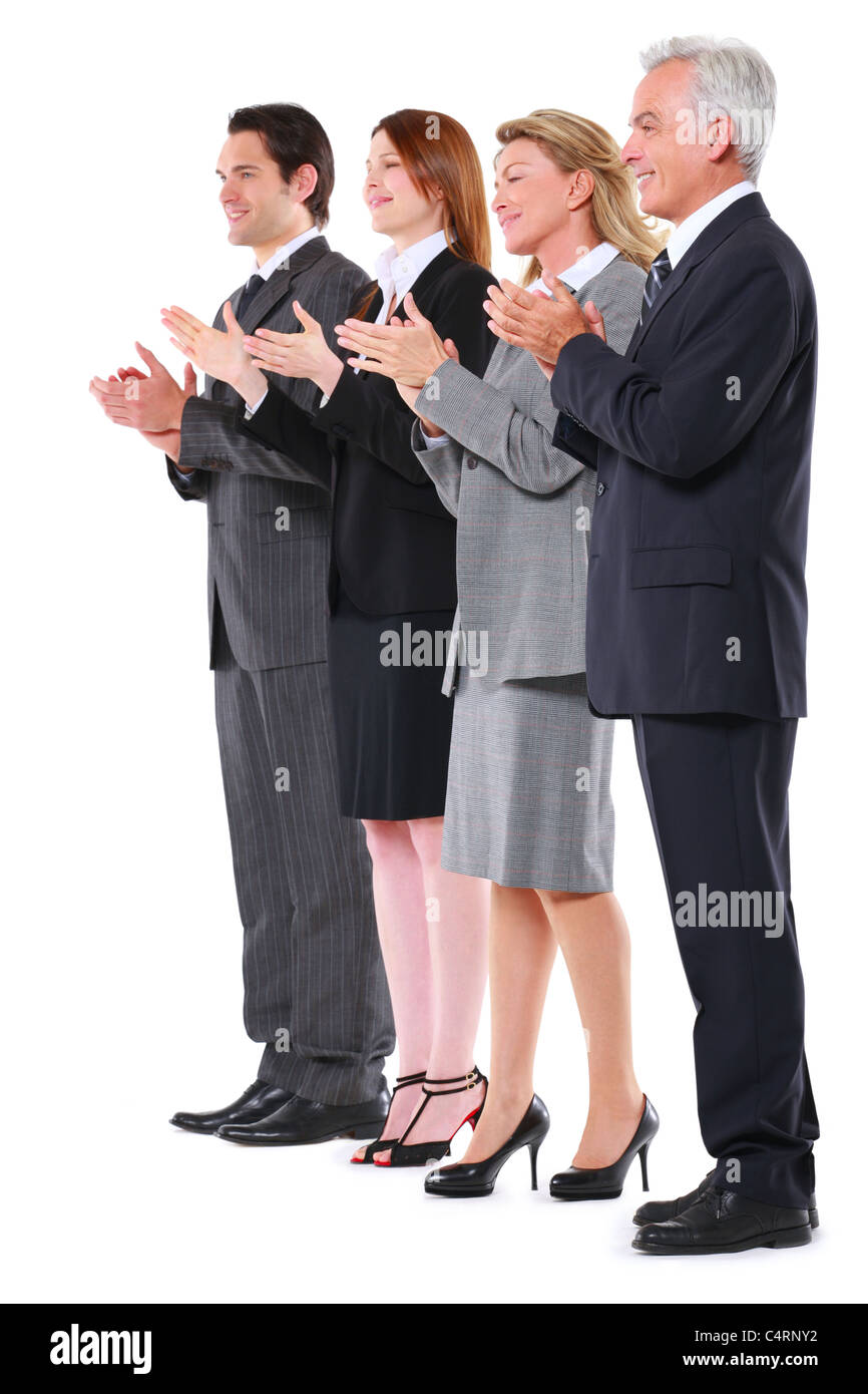 Applauding caucasian Cut Out Stock Images & Pictures - Alamy
