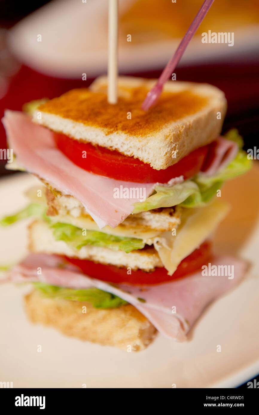 Stacked healthy sandwiches in closeup Stock Photo - Alamy
