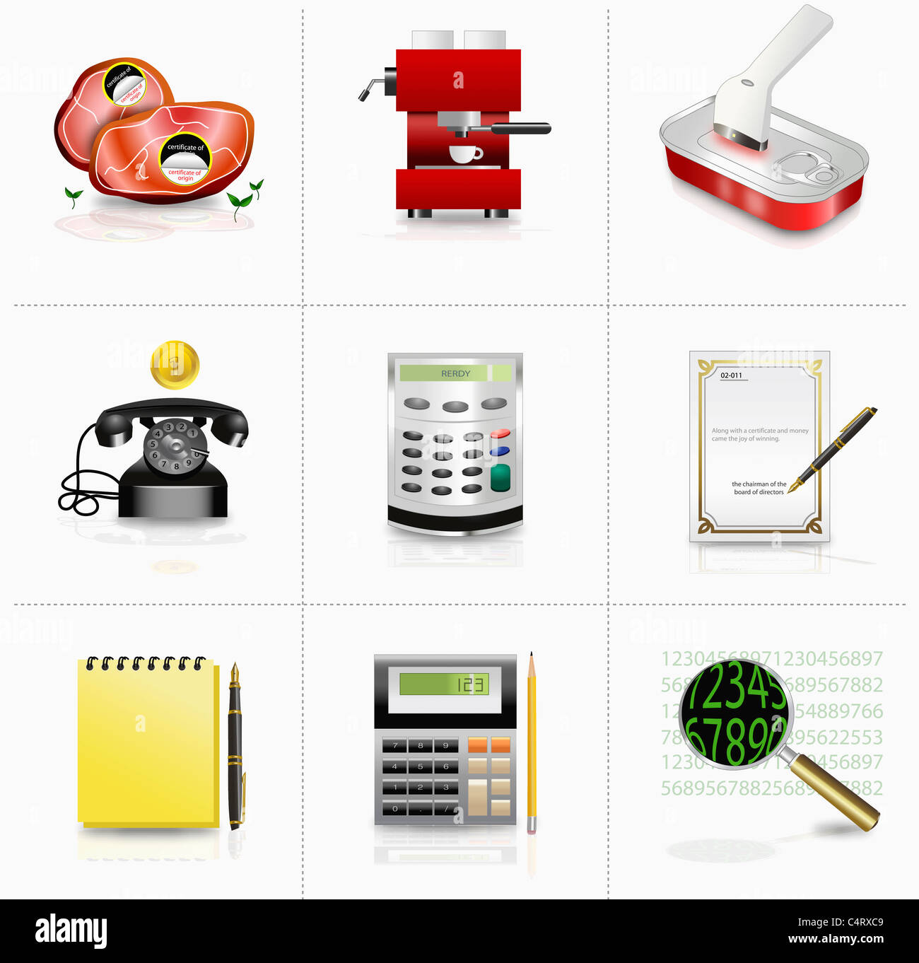 various types of icons Stock Photo - Alamy