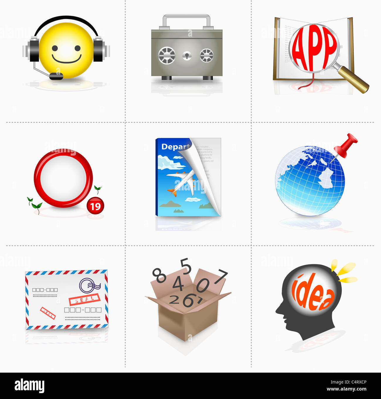Types of mail icon hi-res stock photography and images - Alamy