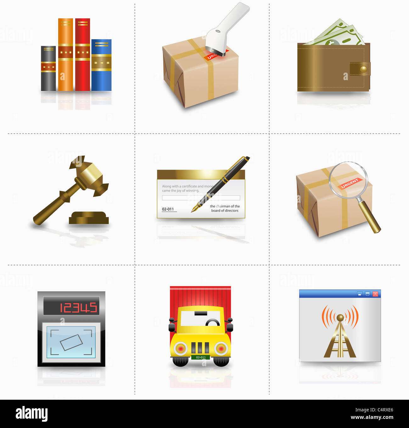 various types of icons Stock Photo - Alamy