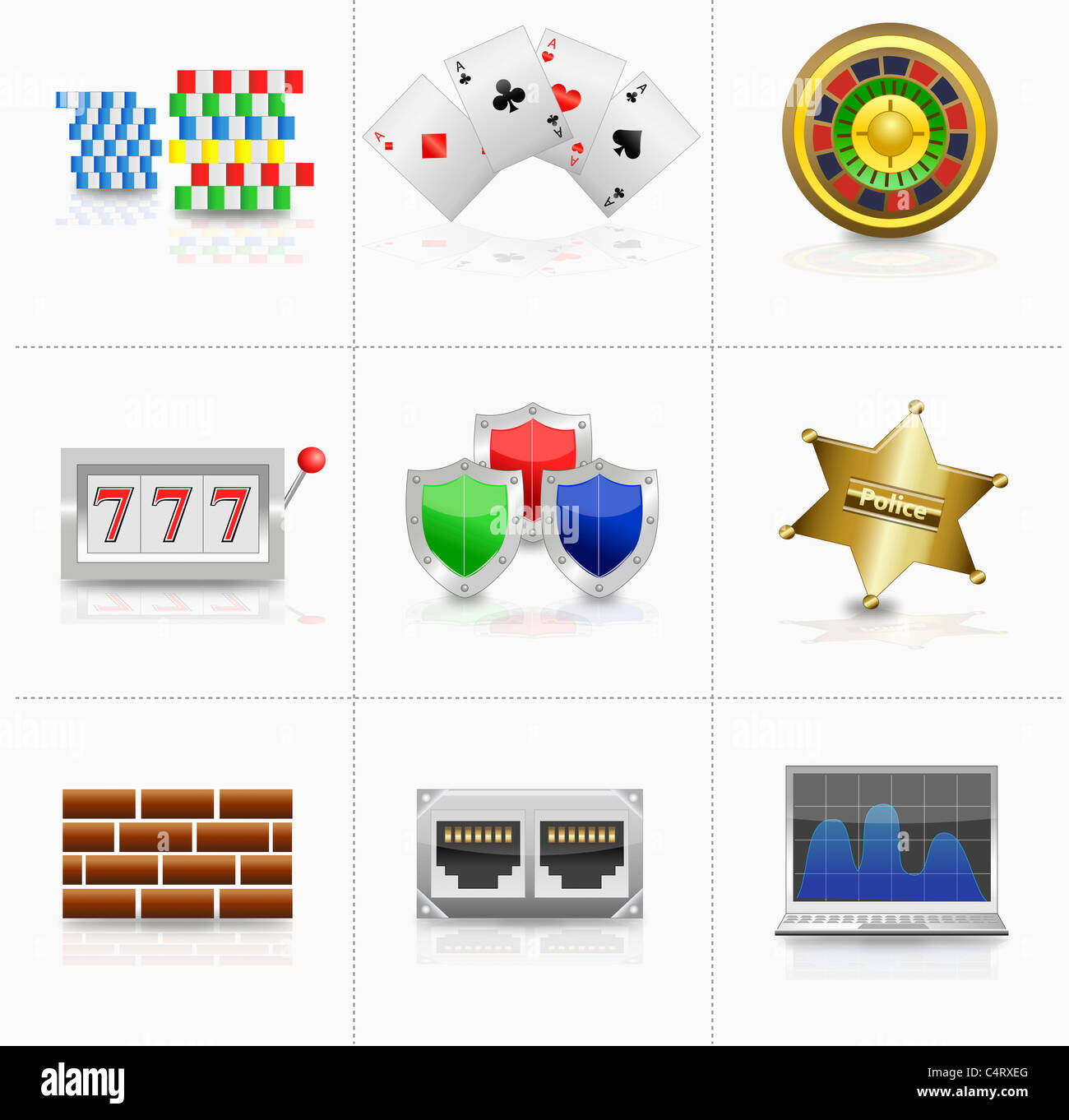 various types of icons Stock Photo - Alamy