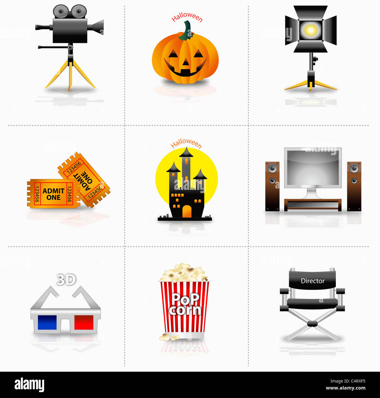 various types of icons Stock Photo - Alamy
