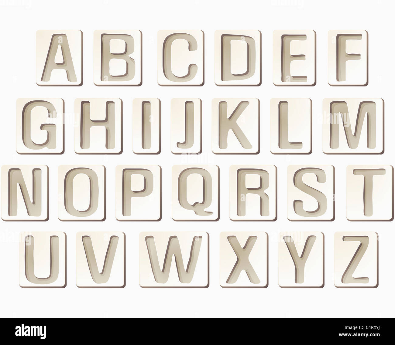 An illustration of alphabets Stock Photo - Alamy