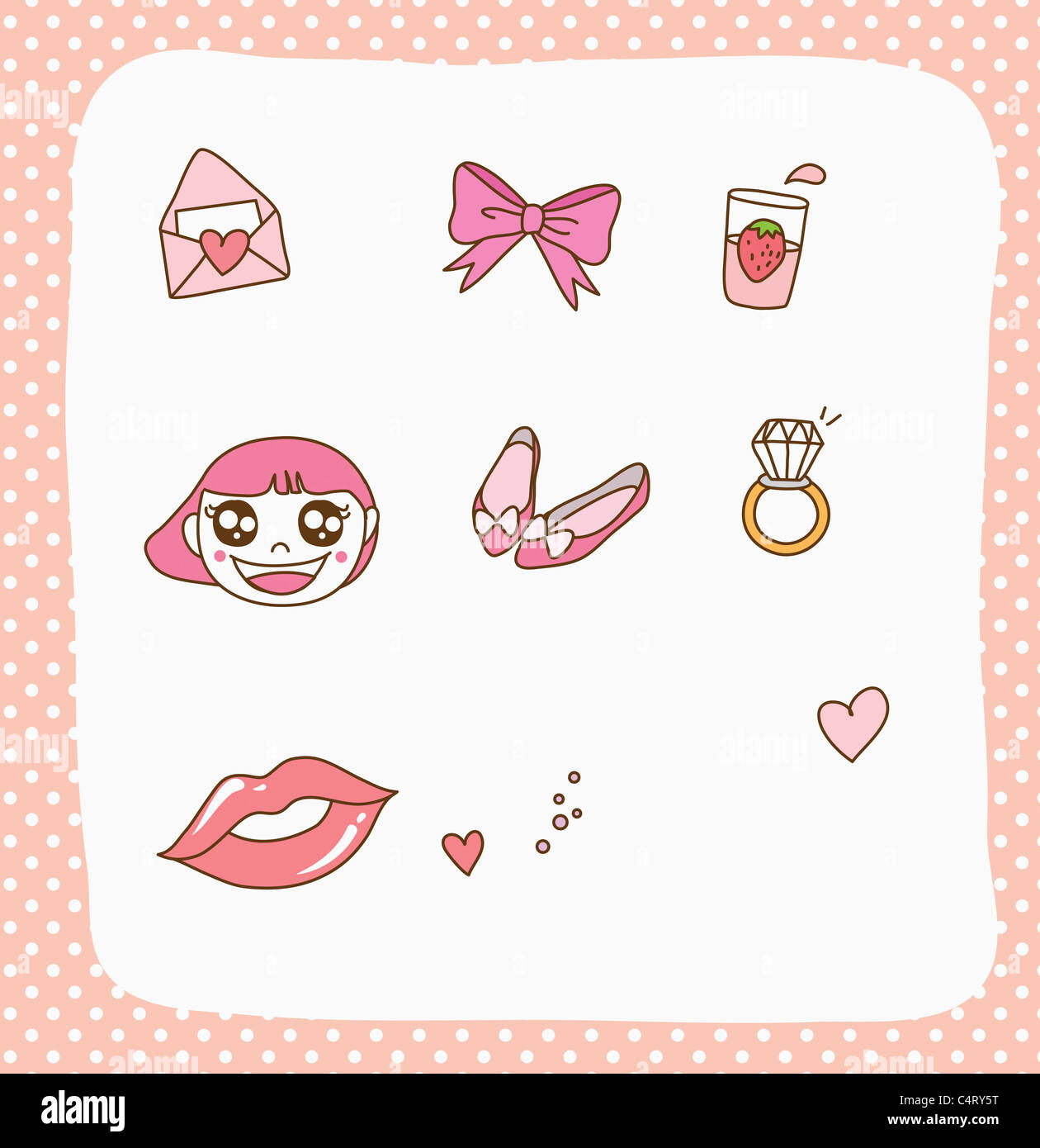 various types of sticker icons Stock Photo - Alamy