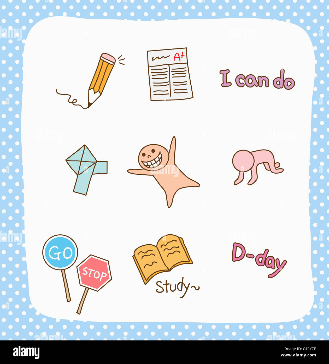 various types of sticker icons Stock Photo - Alamy