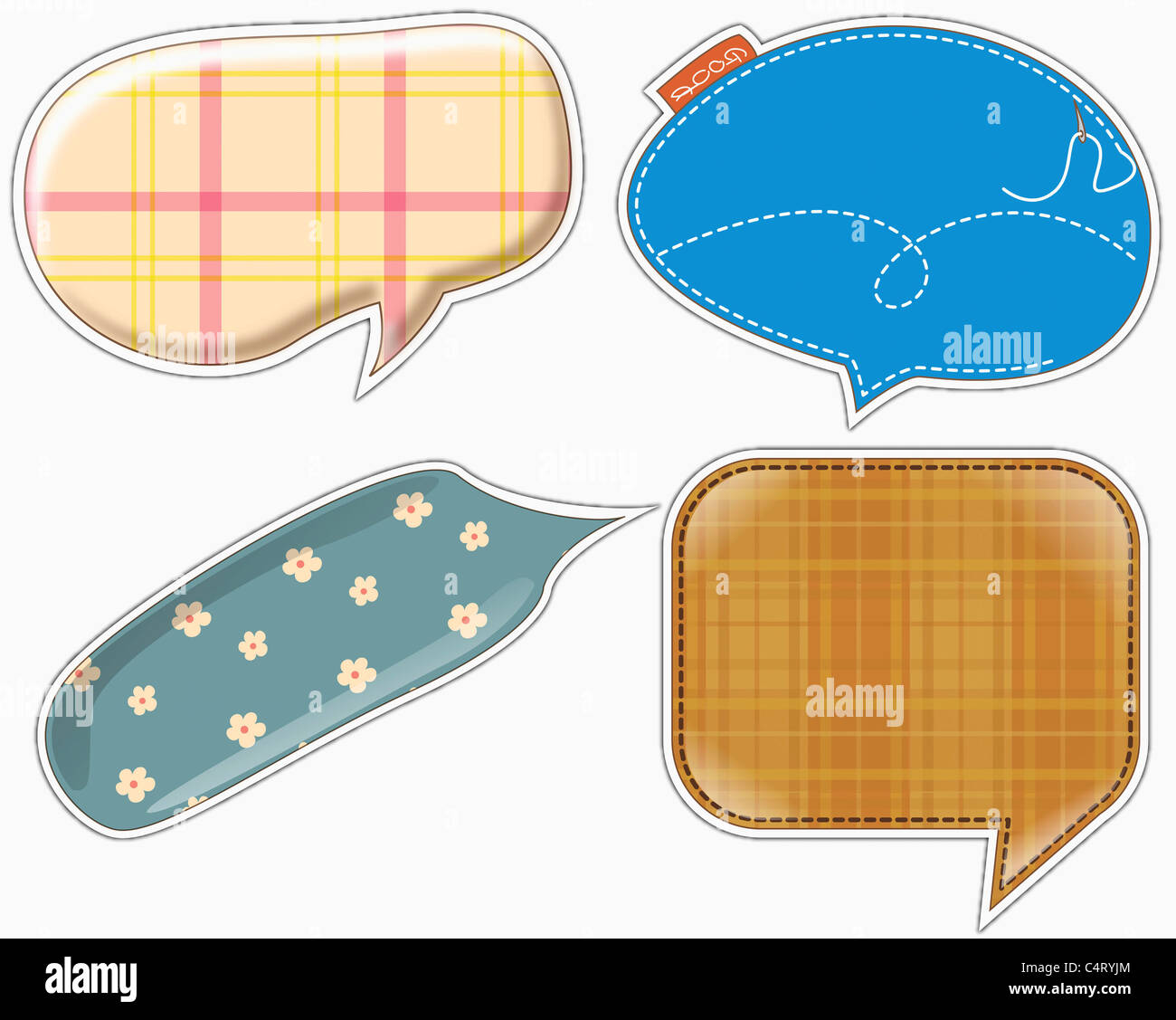 various types of sticker icons Stock Photo - Alamy