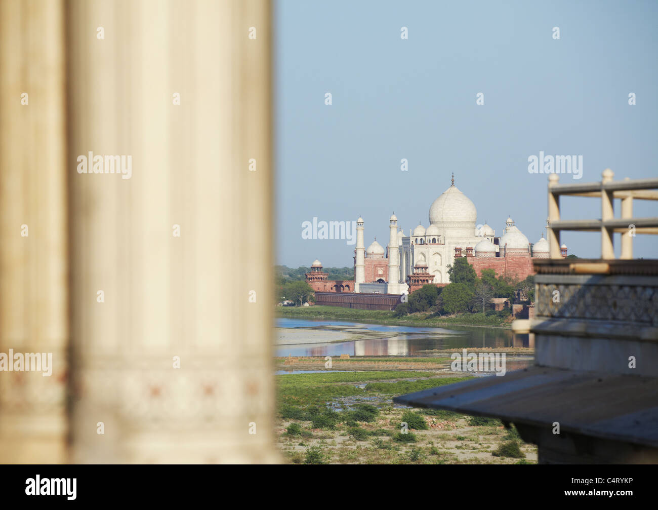 Taj mahal from red fort hi-res stock photography and images - Alamy