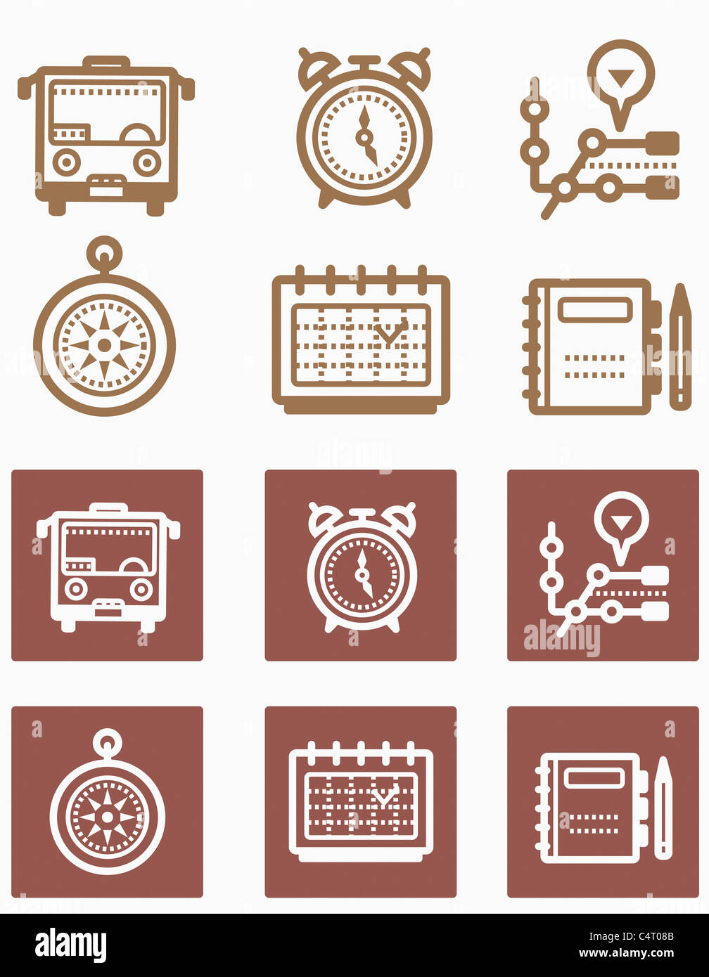 various types of daily life icons Stock Photo - Alamy