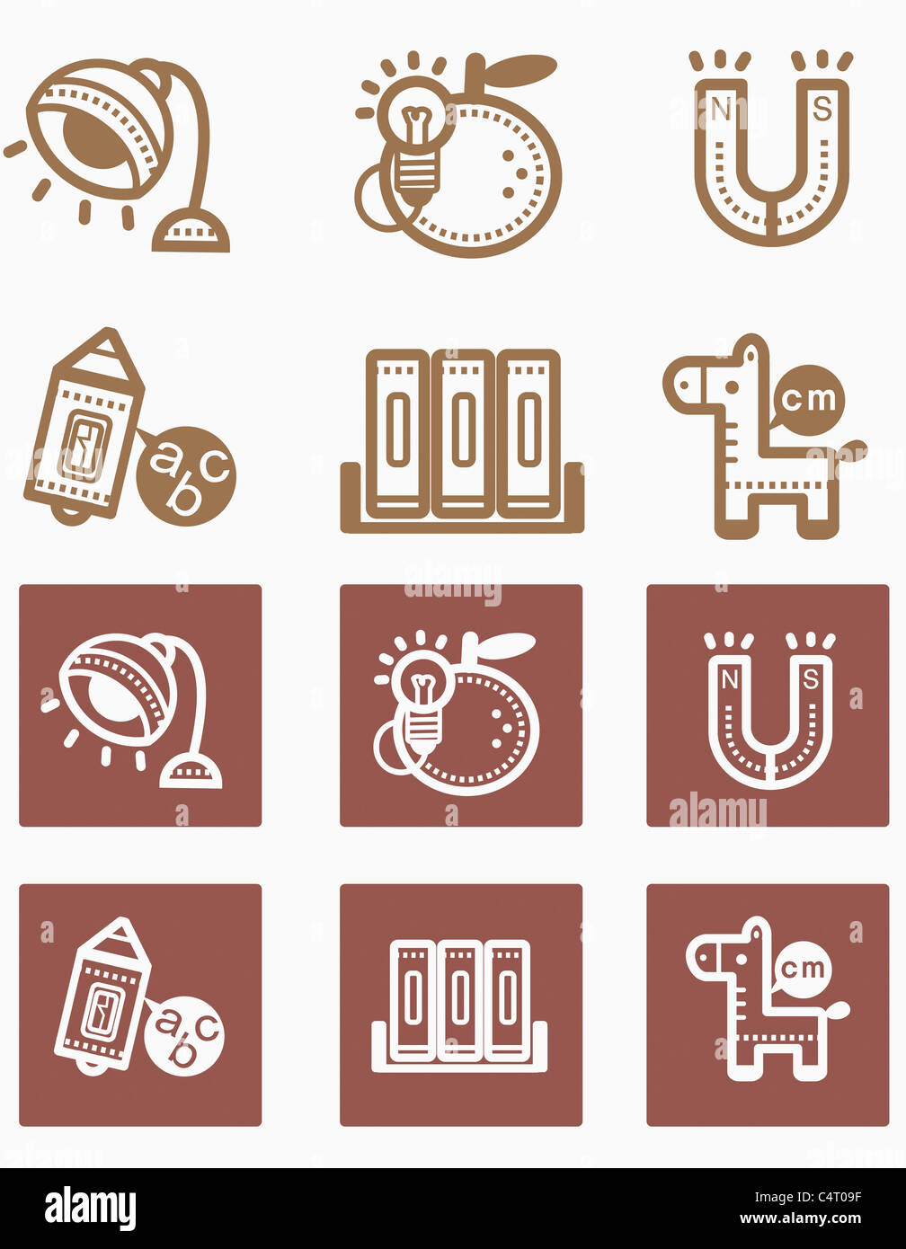 various types of icons Stock Photo - Alamy