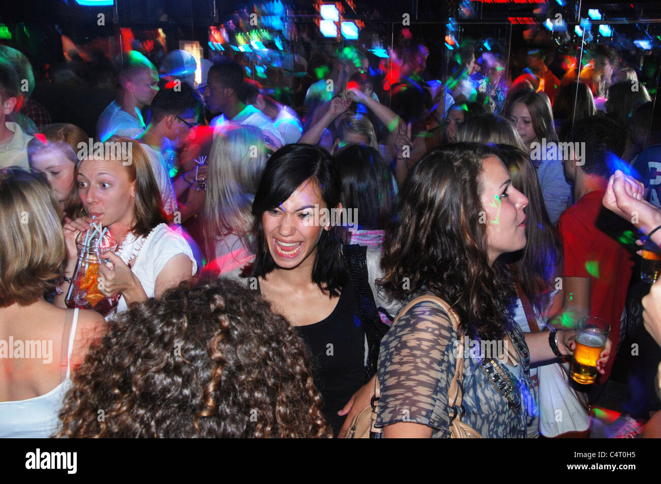 teenagers at a Spanish disco Stock Photo - Alamy