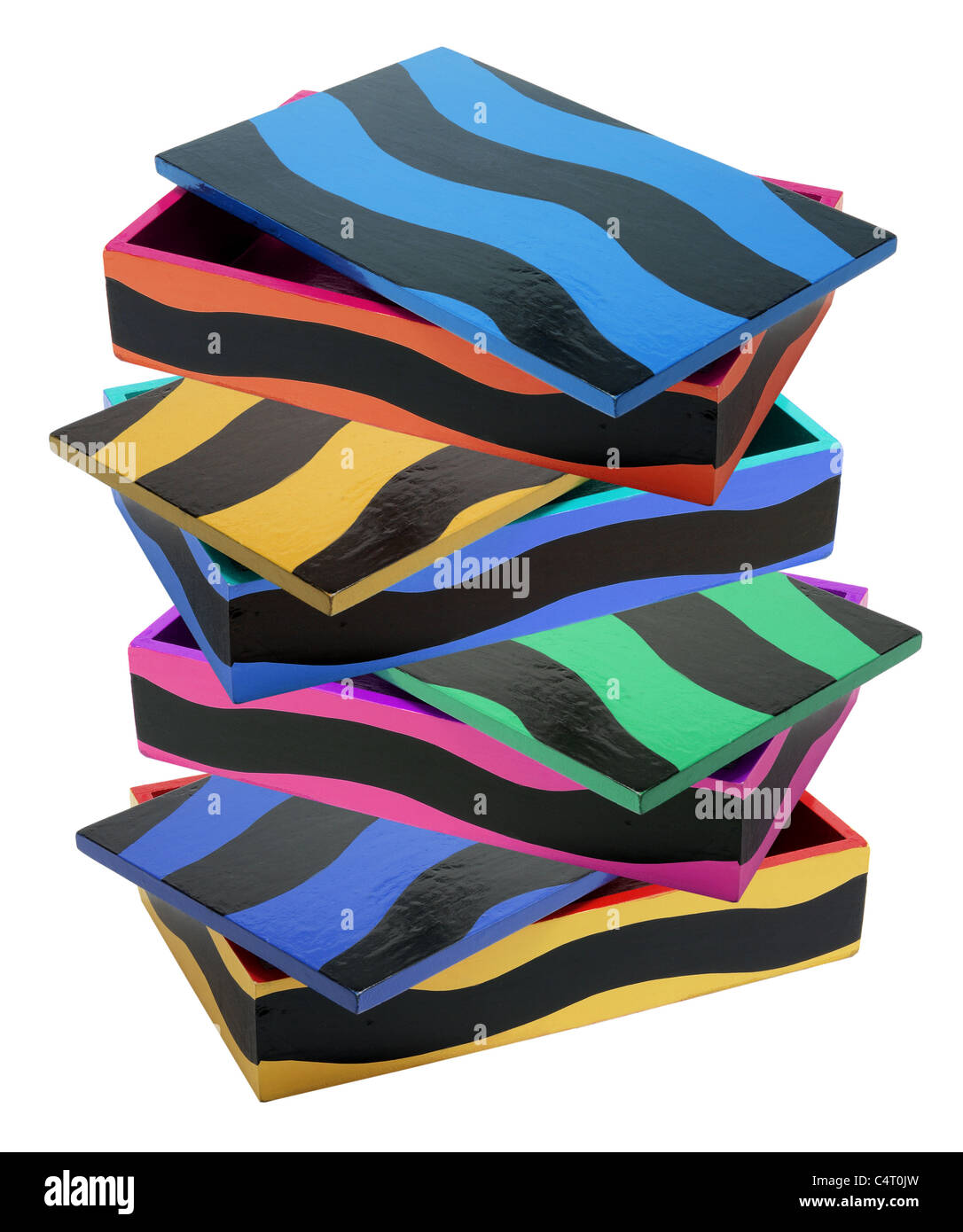 Stack of Wooden Boxes Stock Photo - Alamy