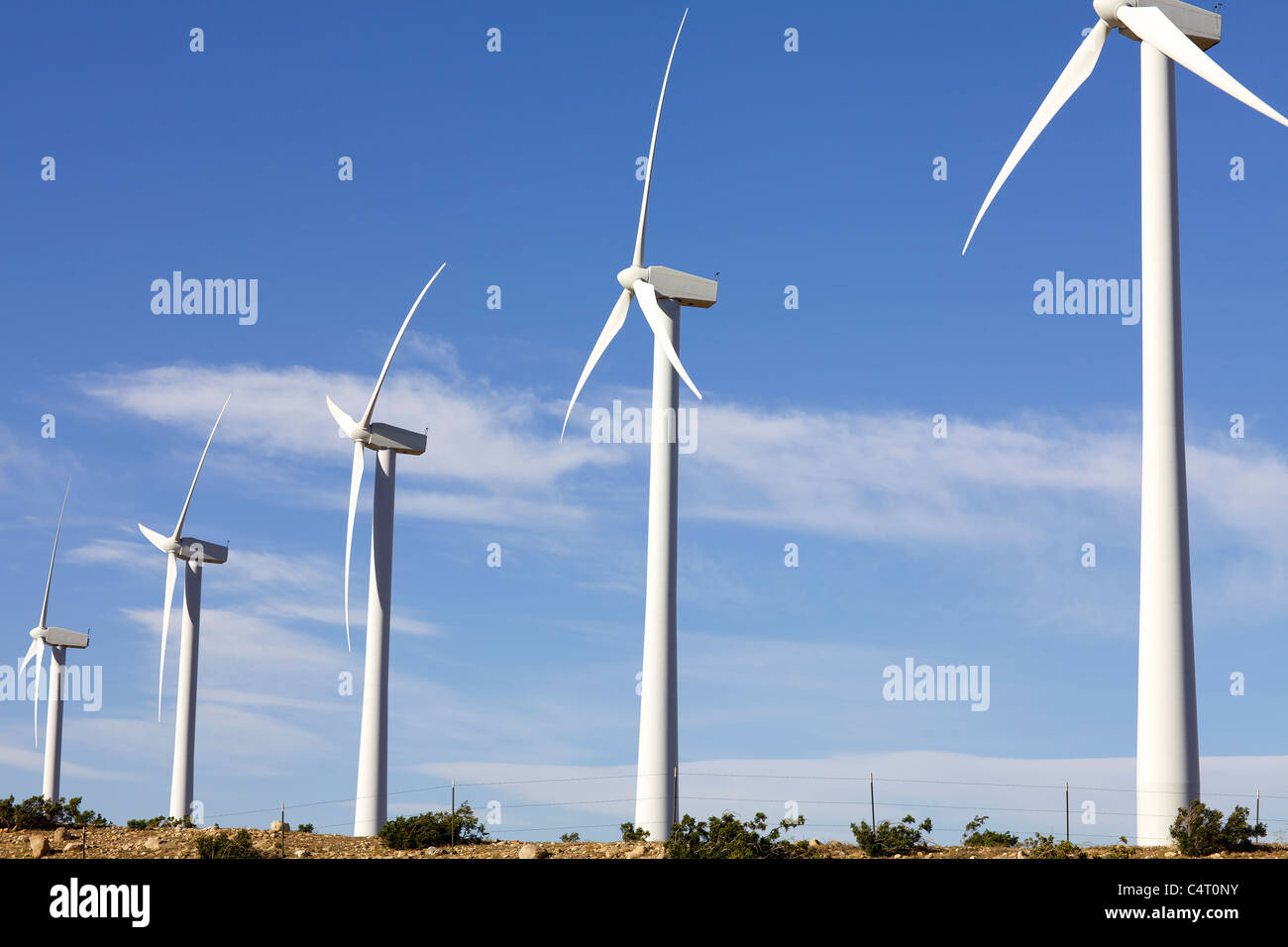 Wind Turbines on Alternative Energy Wind Farm Stock Photo - Alamy