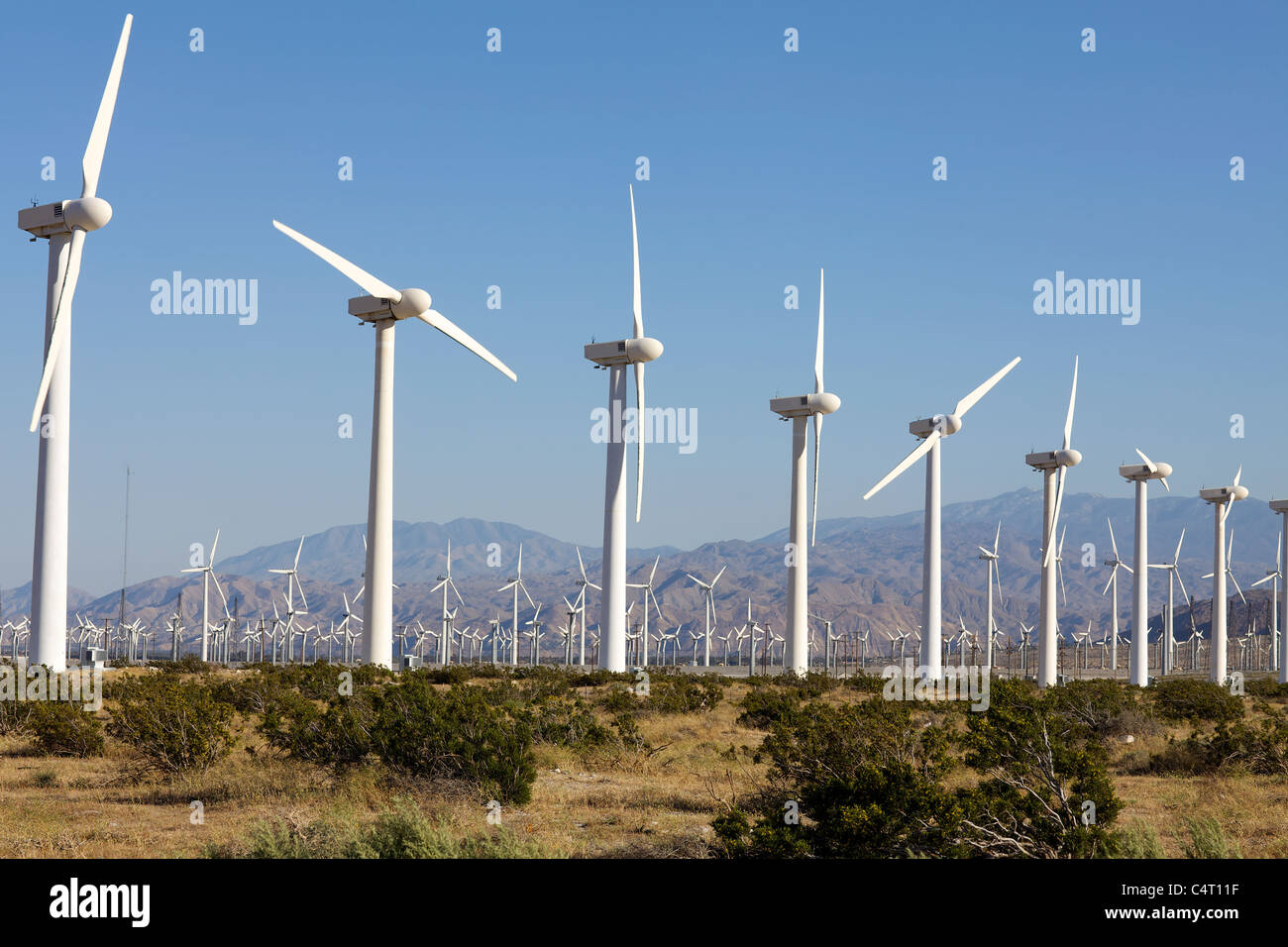 Wind Turbines on Alternative Energy Wind Farm Stock Photo - Alamy