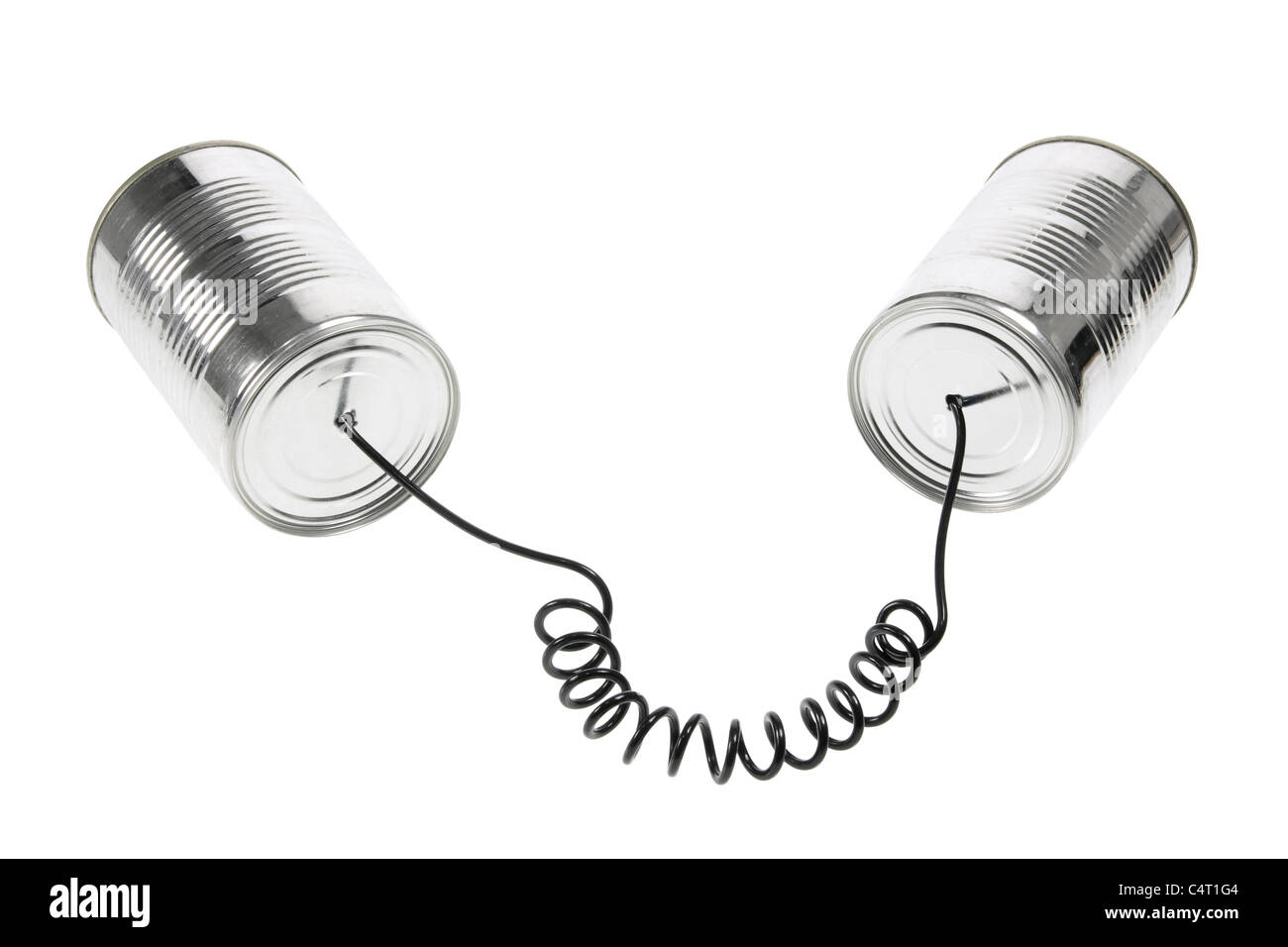 Tin cans telephone hi-res stock photography and images - Alamy