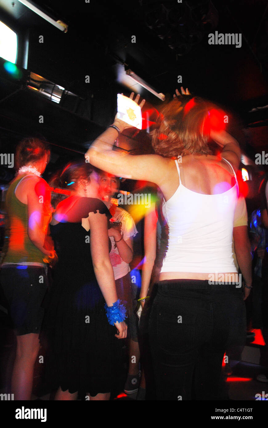 teenage boys and girls at a Spanish disco Stock Photo - Alamy