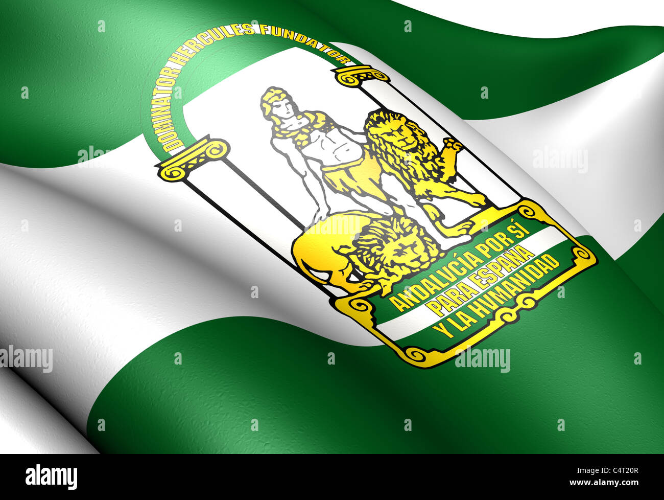 Flag of Andalusia. Close up Stock Photo - Alamy