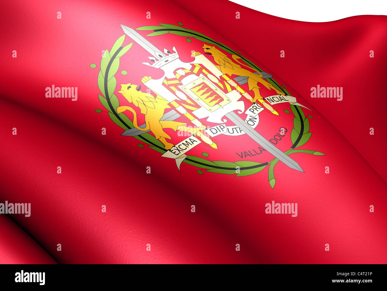 Flag of Valladolid. Close up Stock Photo - Alamy