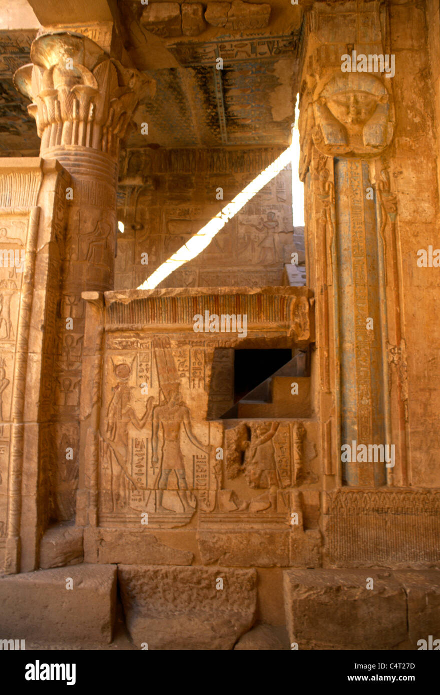 Luxor Egypt Deir El Medina Screen Depicting Amenhotep & Imhotep Temple ...