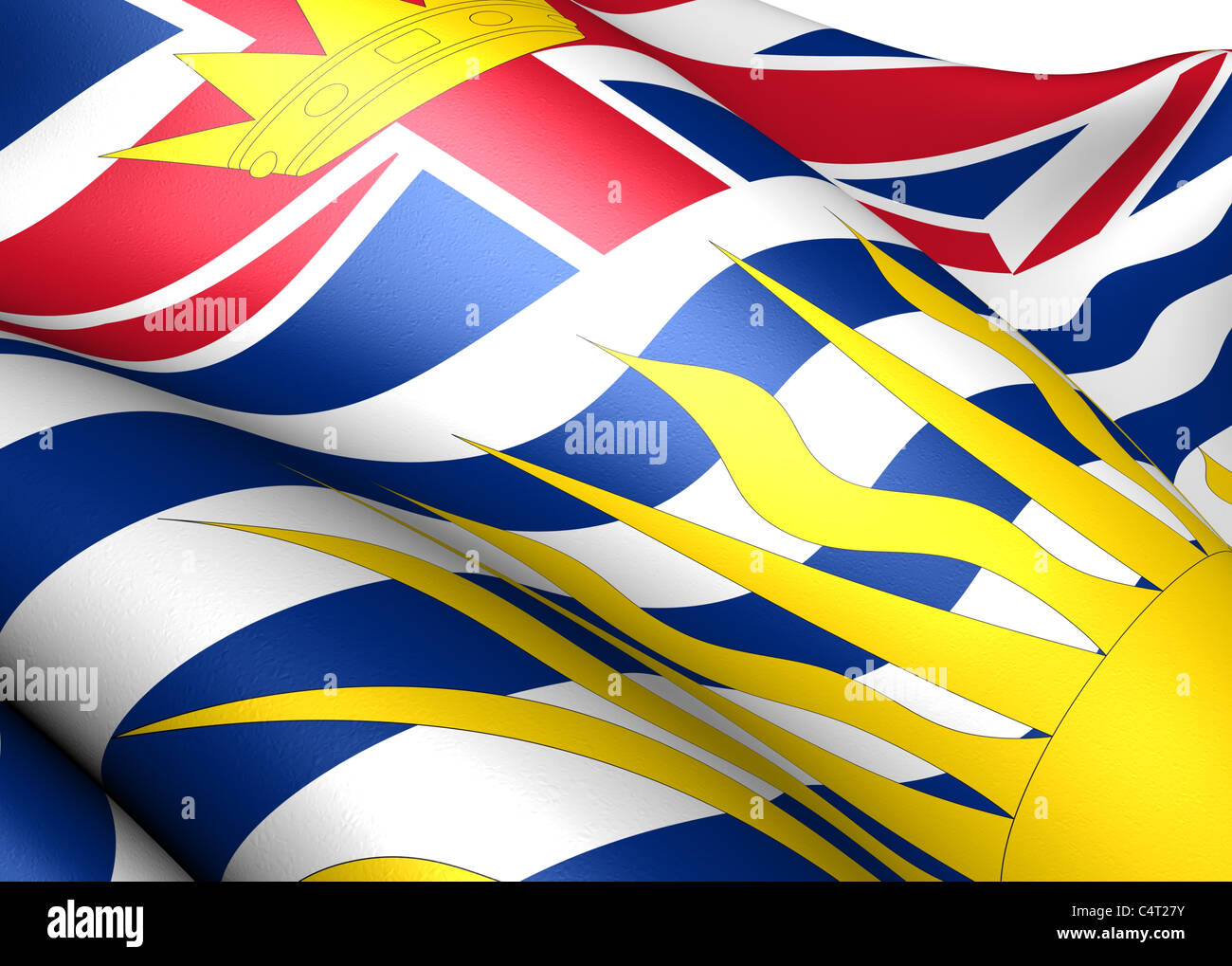 Flag of British Columbia. Close up Stock Photo - Alamy