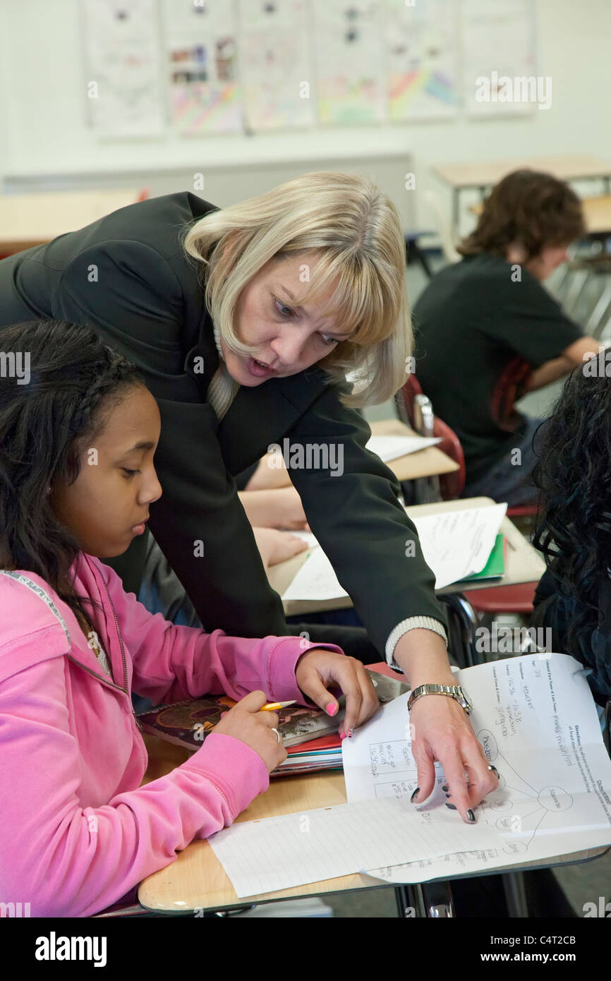 Eighth Grade Language Arts Classroom Stock Photo - Alamy