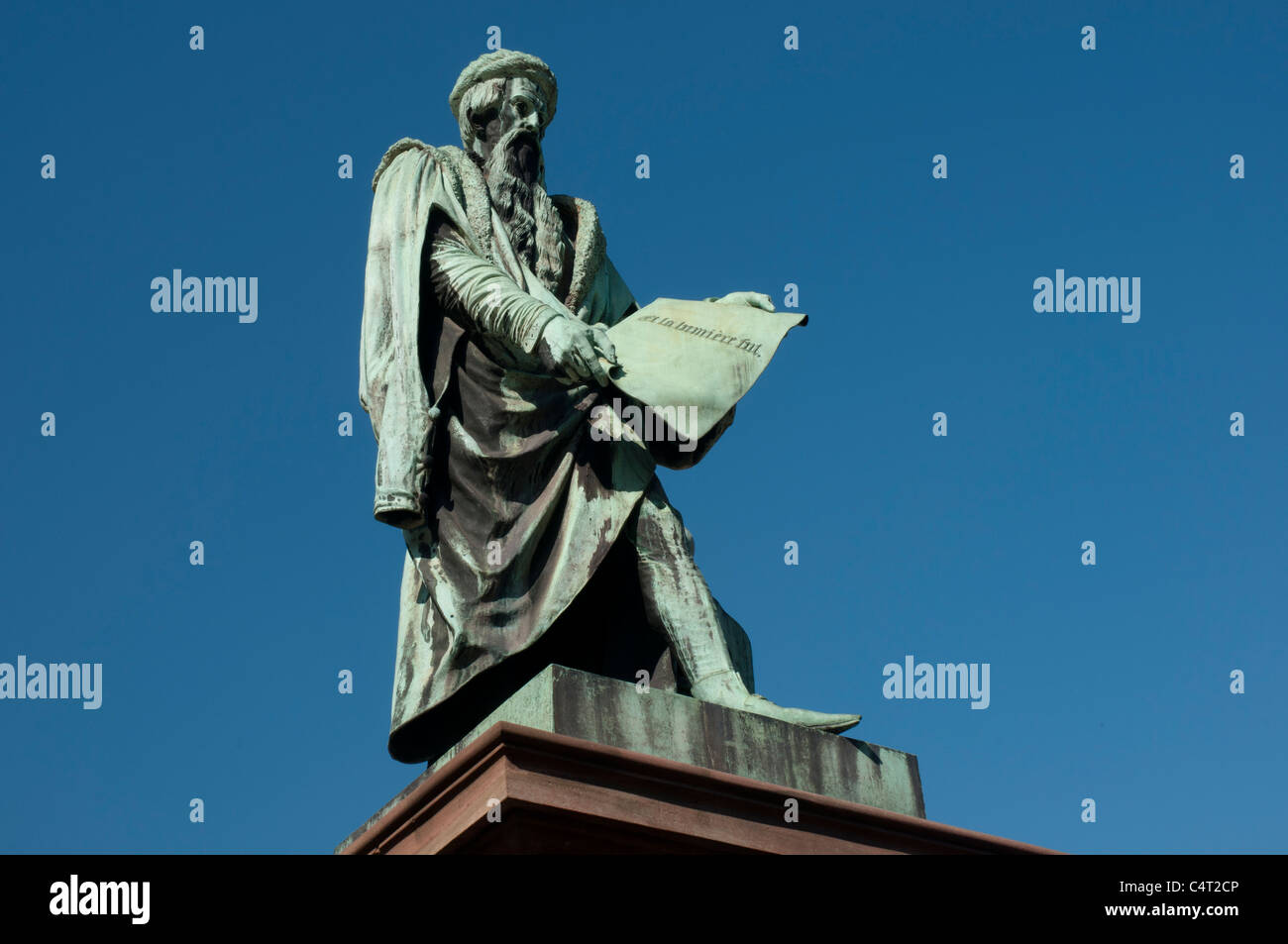 The Gutenberg statue, Strasbourg, Alsace, France, Europe Stock Photo ...