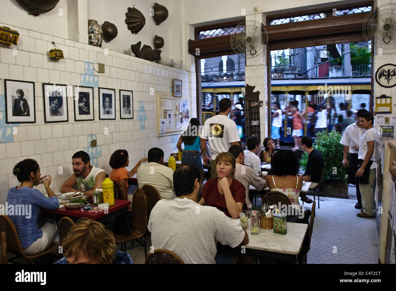 Interior of Bar do Mineiro, a traditional bar located in the bohemian ...