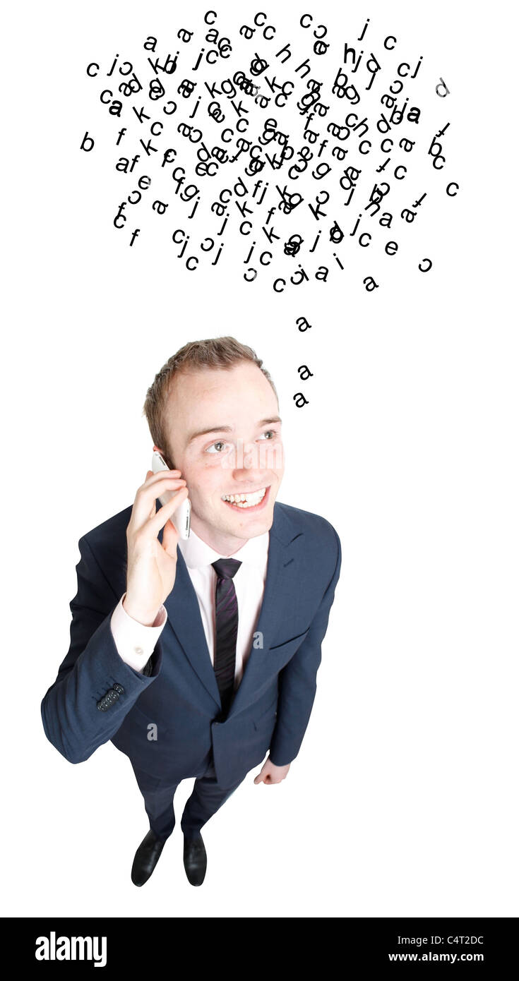 Business man talking in cell phone Stock Photo - Alamy