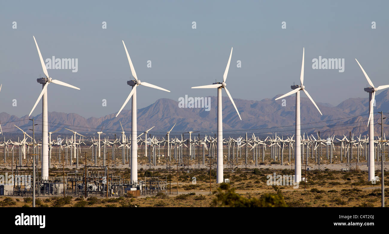 Wind Turbines on Alternative energy wind farm Stock Photo - Alamy