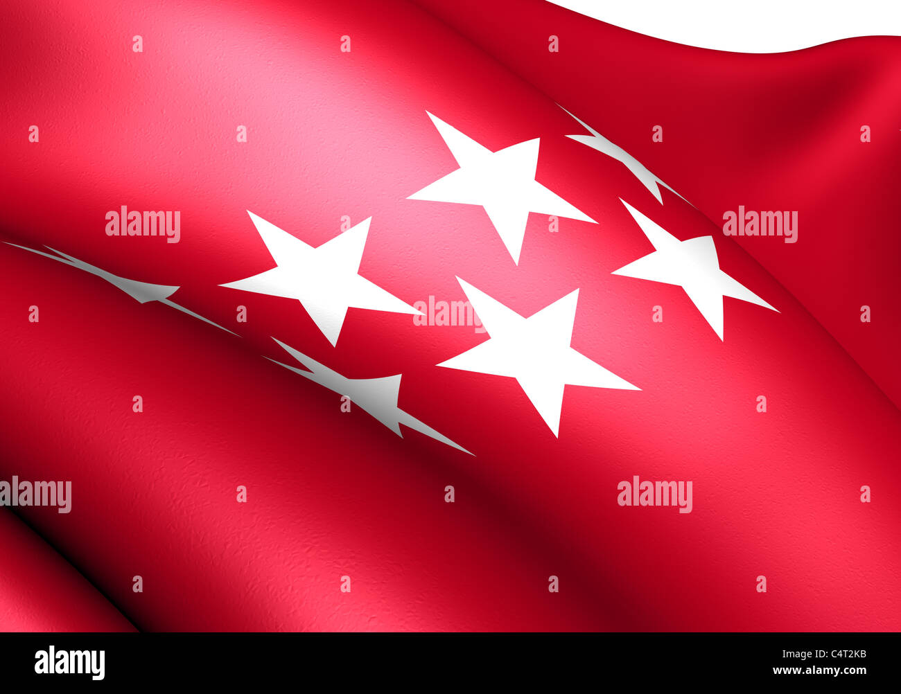 Community of Madrid flag. Close up Stock Photo - Alamy
