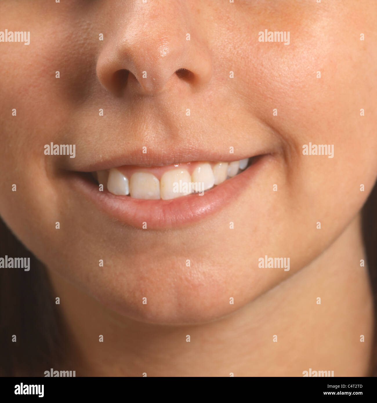 Close Up of Smiling Mouth Stock Photo - Alamy