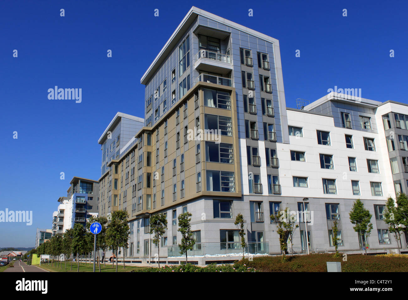 Modern apartments block, Leith Docks, Edinburgh, Scotland Stock Photo ...