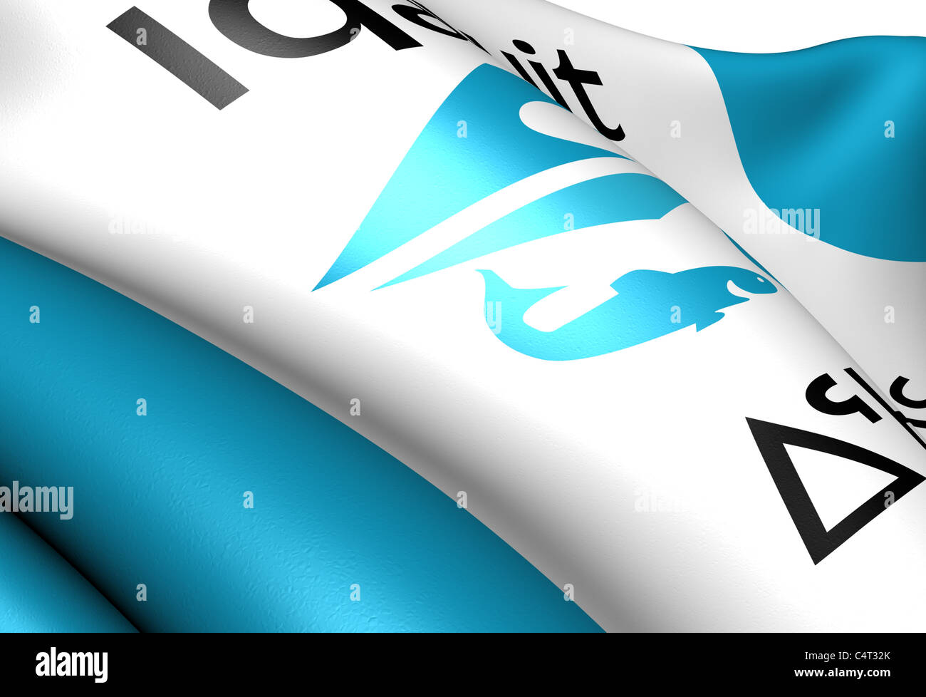 Flag of Iqaluit. Close up Stock Photo - Alamy